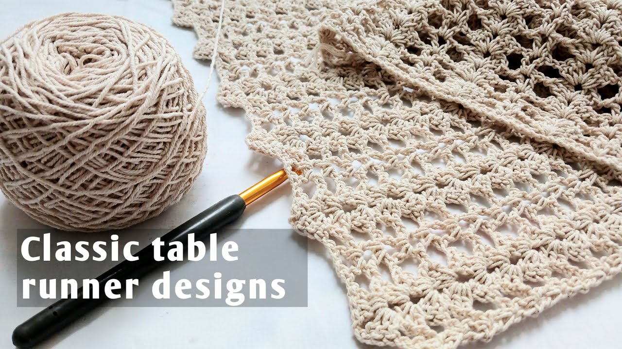 Crochet classic table runner patterns - Easy crochet patterns - YouTube