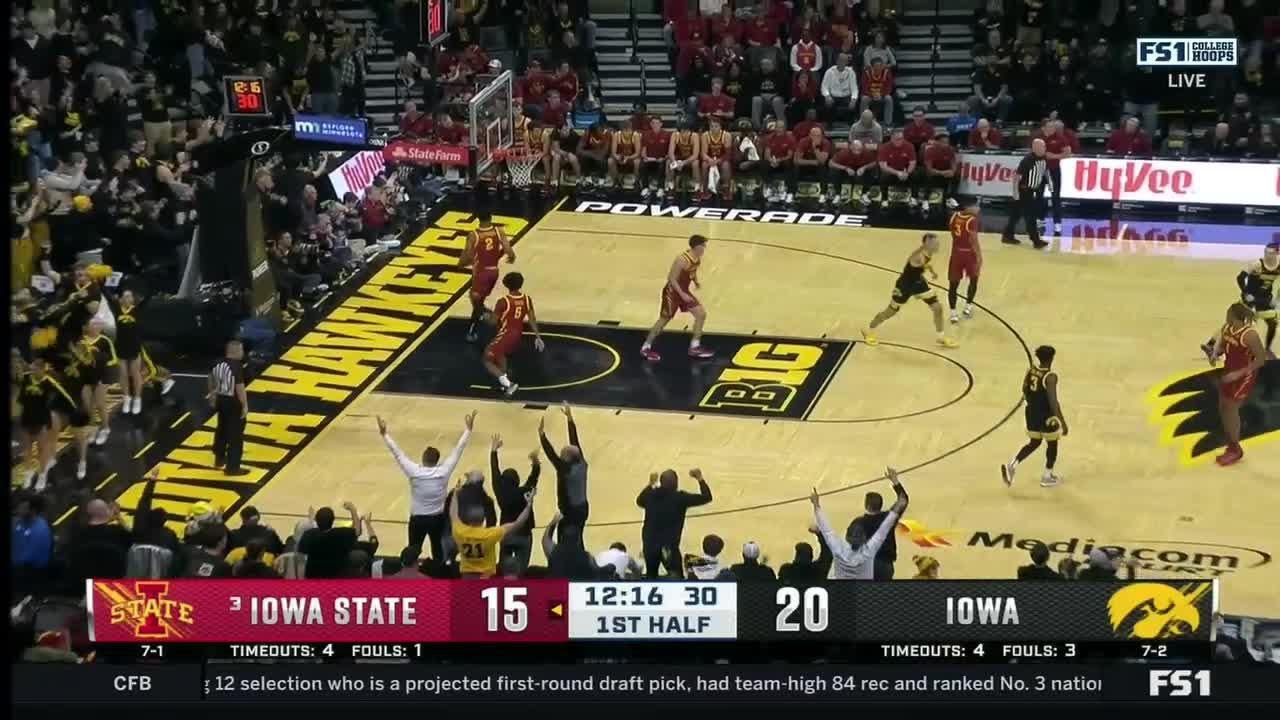 Iowa's Fifth Triple of the 1st Half vs Iowa State | Iowa Basketball ...