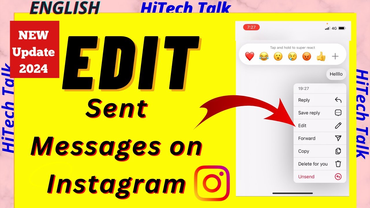 How to Edit sent Messages on Instagram 2024 | Edit sent Instagram ...