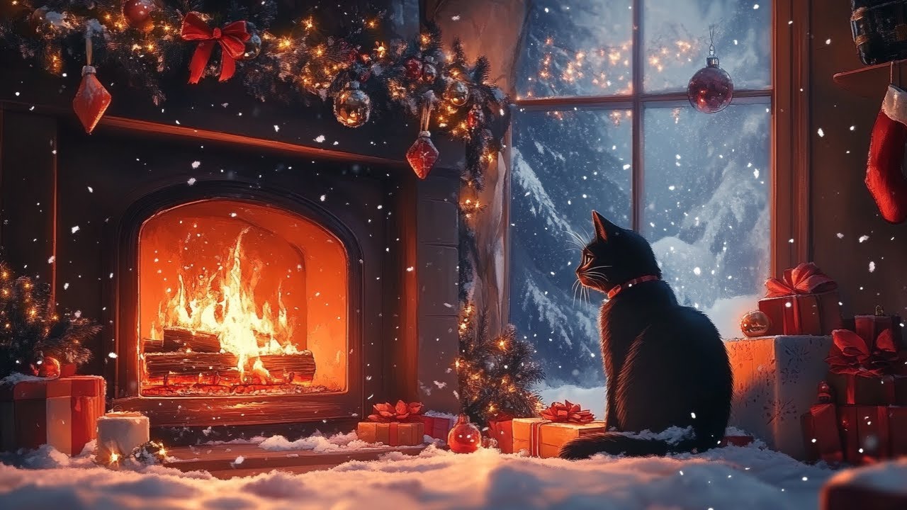 Christmas lofi radio 🌲 Chill with my cat [Relax / Chill / Study ...