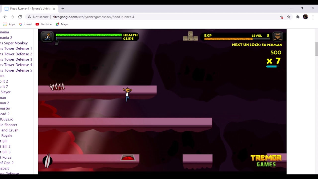 playing Flood runner 4 - YouTube