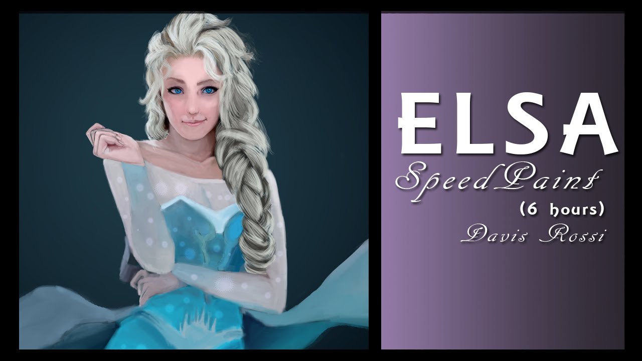 Frozen Elsa Speed Paint ( original font:Jiyu-Kaze) - YouTube