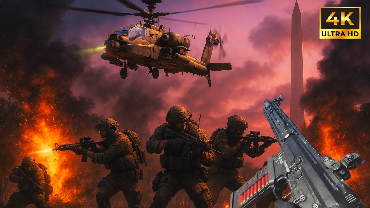 Washington Monument Destroyed | 4K ULTRA HD | COD MW2 Remastered | No ...