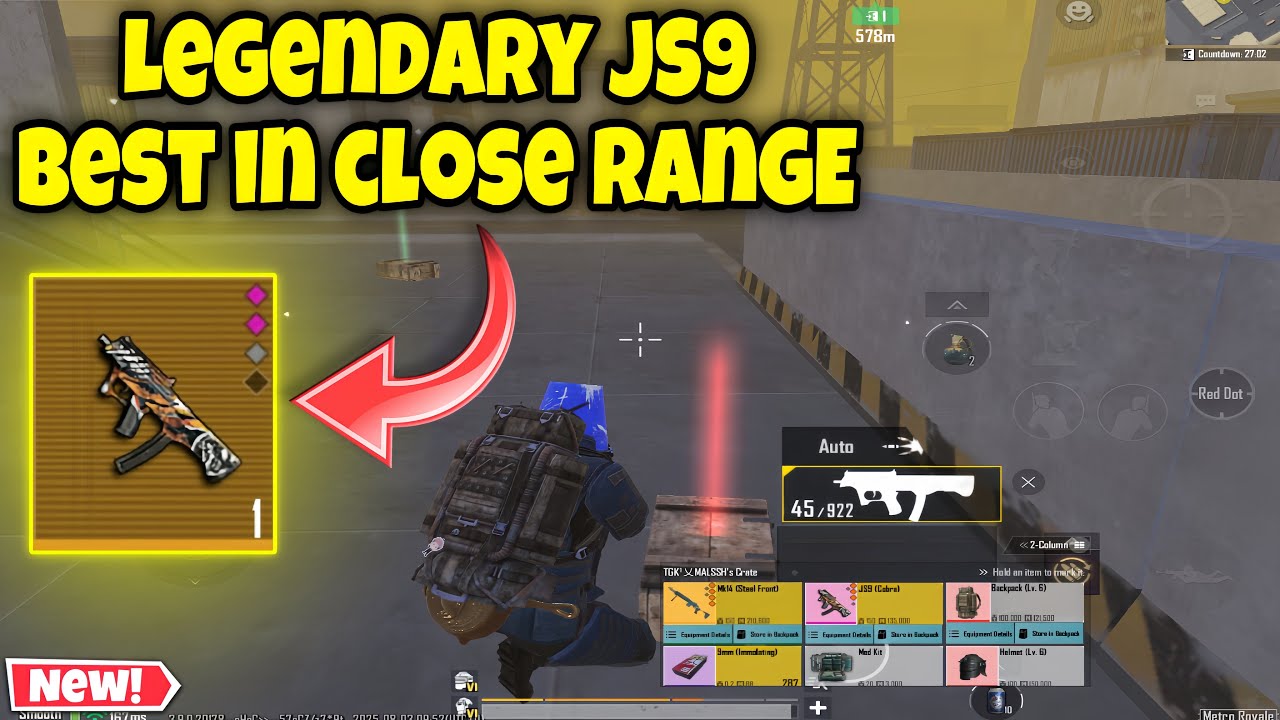 METRO ROYALE LEGENDARY JS9 BEST IN CLOSE RANGE | PUBG METRO ROYALE CHAPTER 27 - YouTube