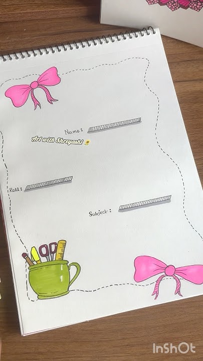 || Cute Cover page Ideas || 🌸 #coverpagedecoration #artandcraft - YouTube