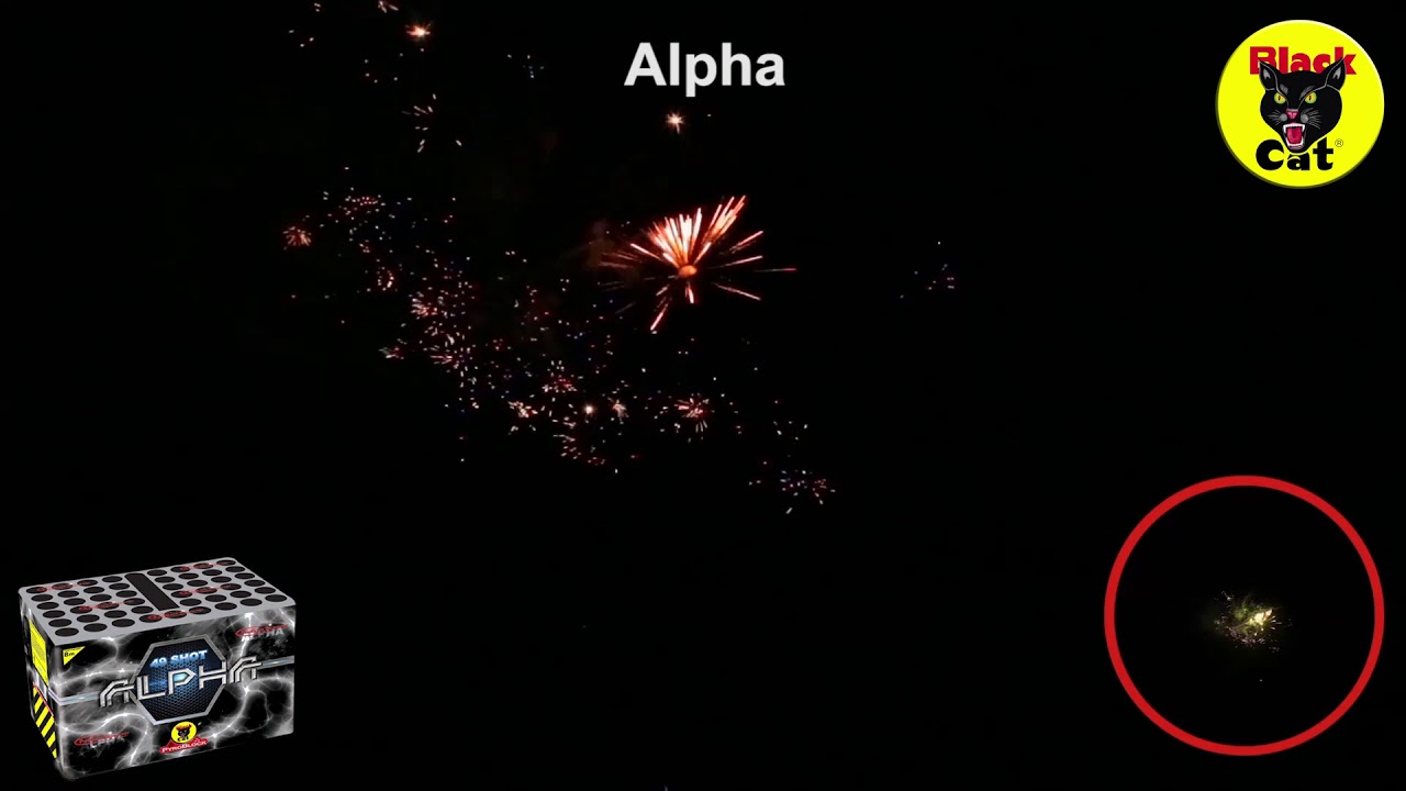Alpha PyroBlock Roman Candle Cake - Black Cat Fireworks - YouTube