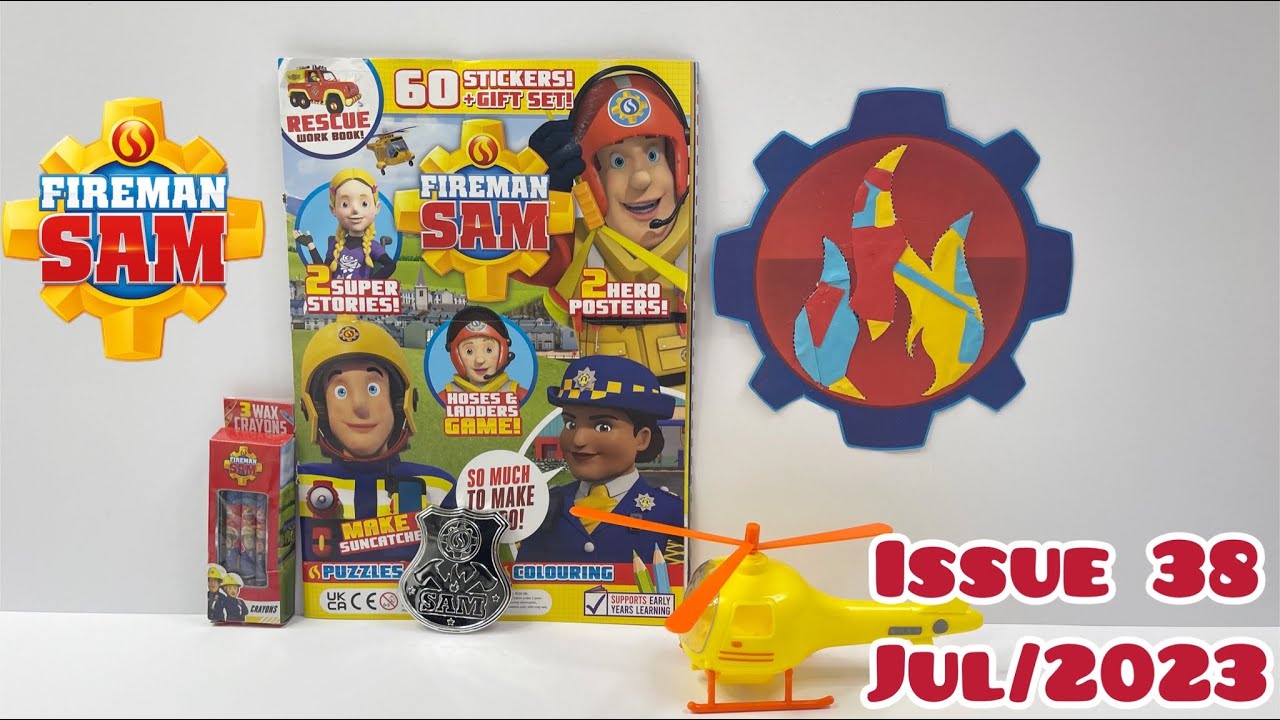 Fireman Sam magazine, issue 38, Jul/2023 with helicopter set 🚁🚁🚁 - YouTube