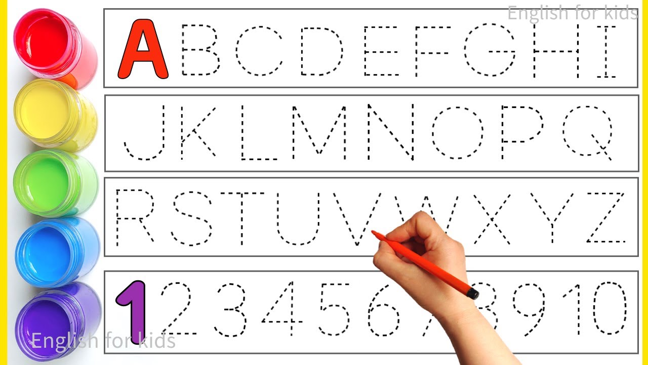 유아와 아이들을 위한 알파벳과 숫자 따라쓰기 Learn Abcd Alphabets And Numbers Counting 123
