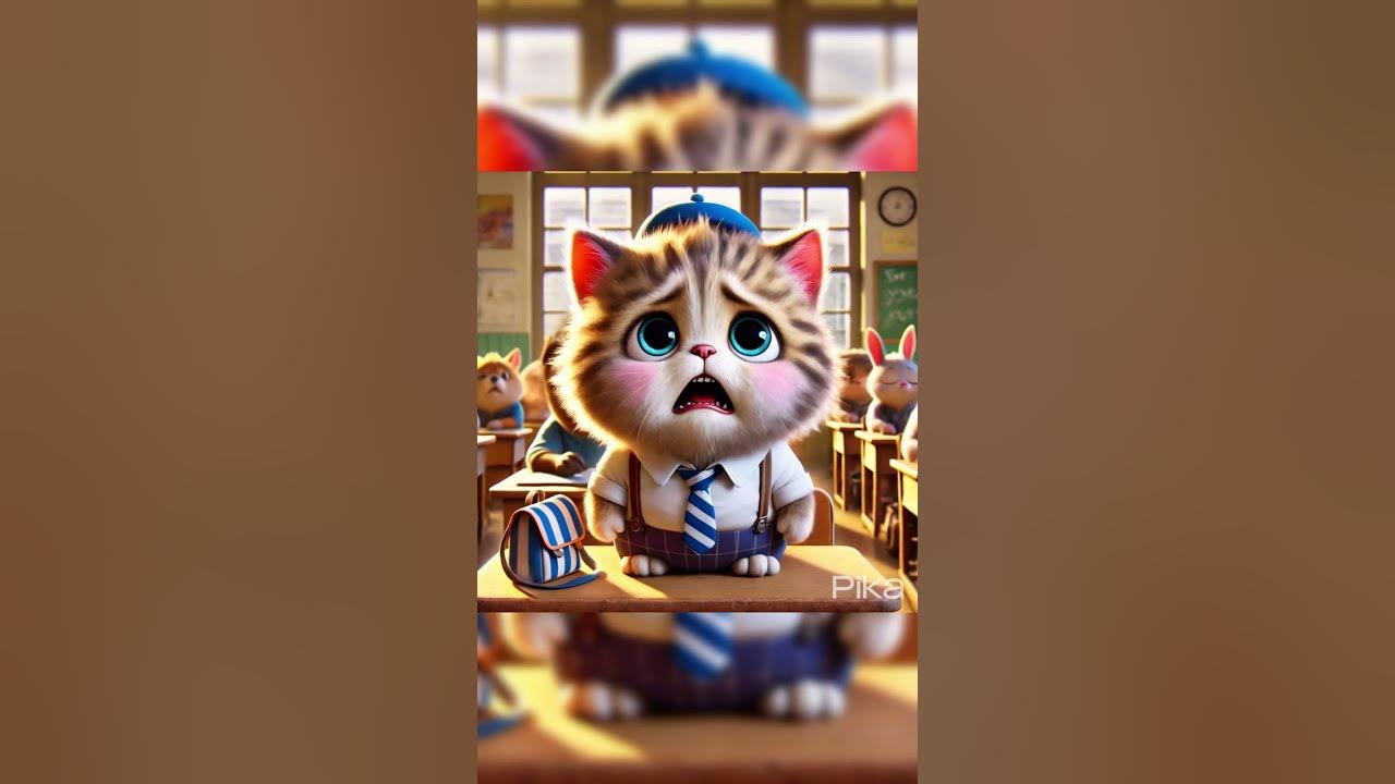 Challenges Of School Life Funnycats Kittenplay Catcartoon Catvideos Youtube