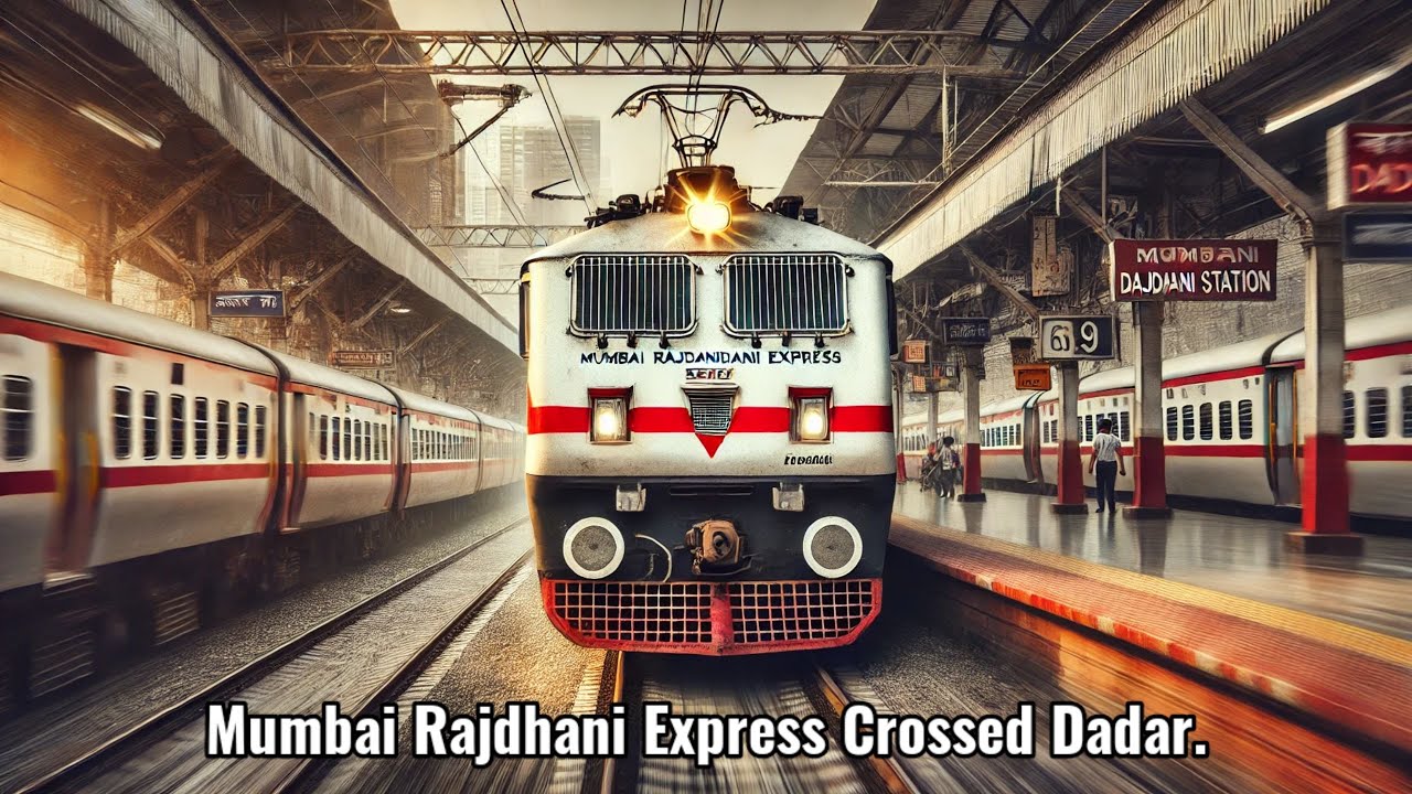 Mumbai Rajdhani Express with WAP-7 | Red LHB Coaches | X-ing Dadar ...