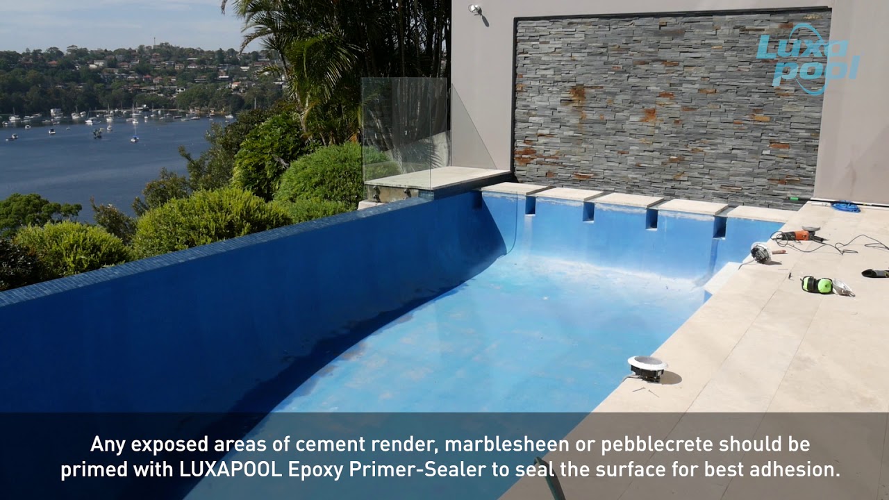 Paint your Pool with LUXAPOOL Epoxy Pool Paint - Applying LUXAPOOL ...