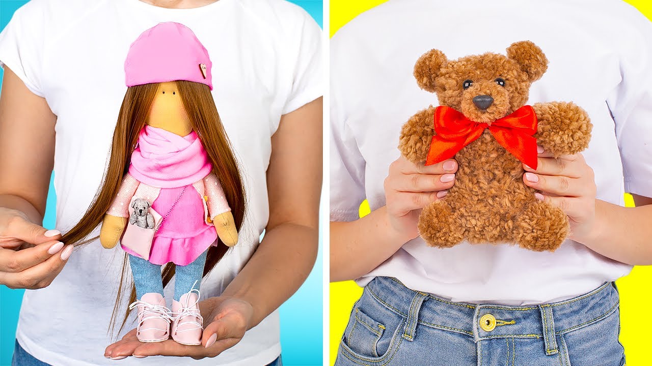 Adorable And Easy DIY Stuffed Toys || Handmade Doll And Teddy Bear ...