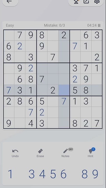 Sudoku Solution part 3😇 #sudoku #sudokupuzzle #shorts - YouTube