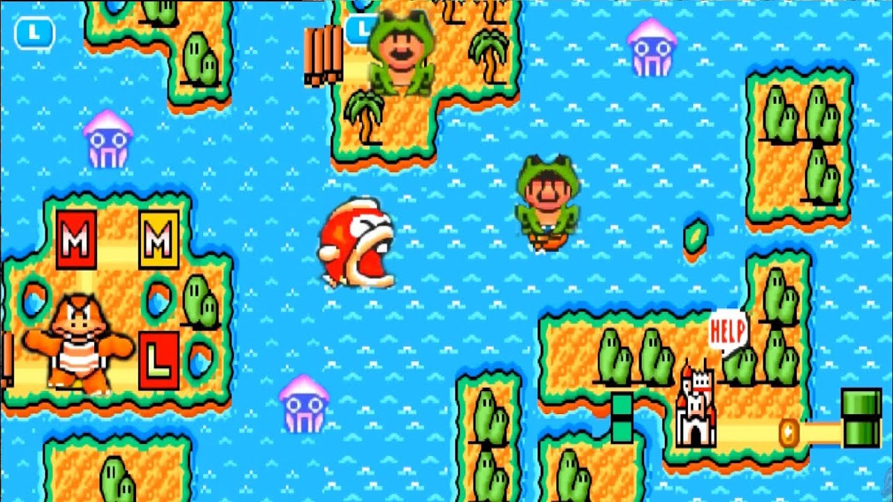 Super Mario Bros 3 HD REMAKE 100% World 3: SEA SIDE Part 2 (Amazing NEW ...