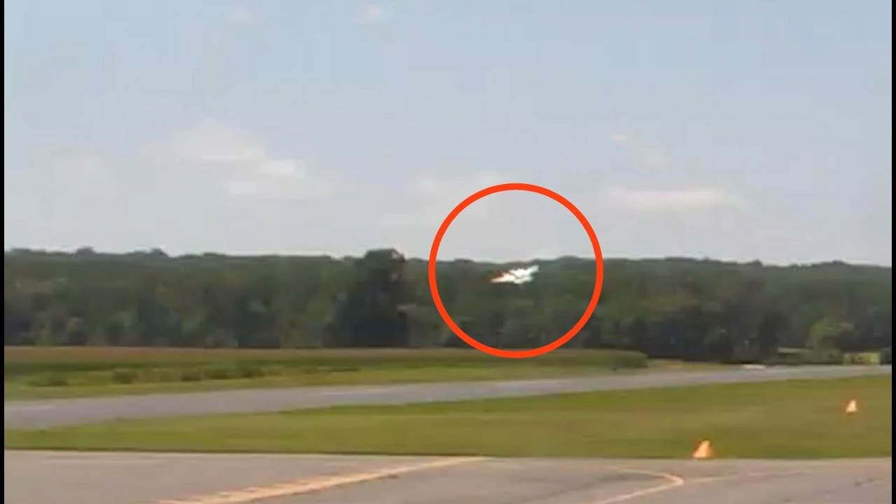 CCTV of Beech Baron crash at Shannon Airport, Fredericksburg, VA - YouTube