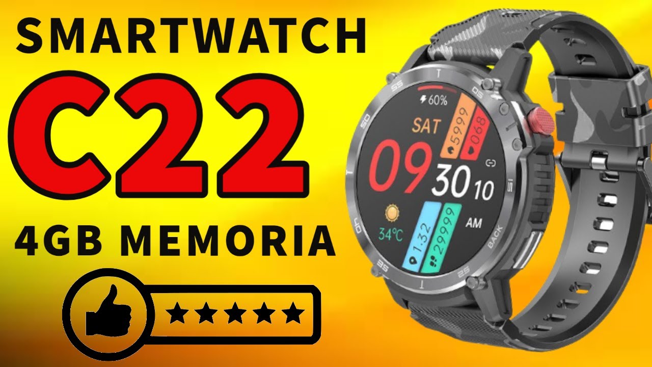 🔥Smartwatch C22, smart watch Reloj C22 (Upgrade K22) military 4GB ...
