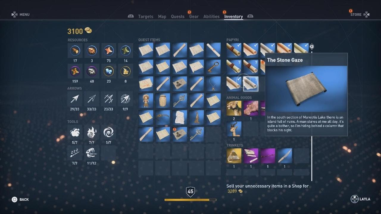 How to complete the stone gaze Ac Origins - YouTube