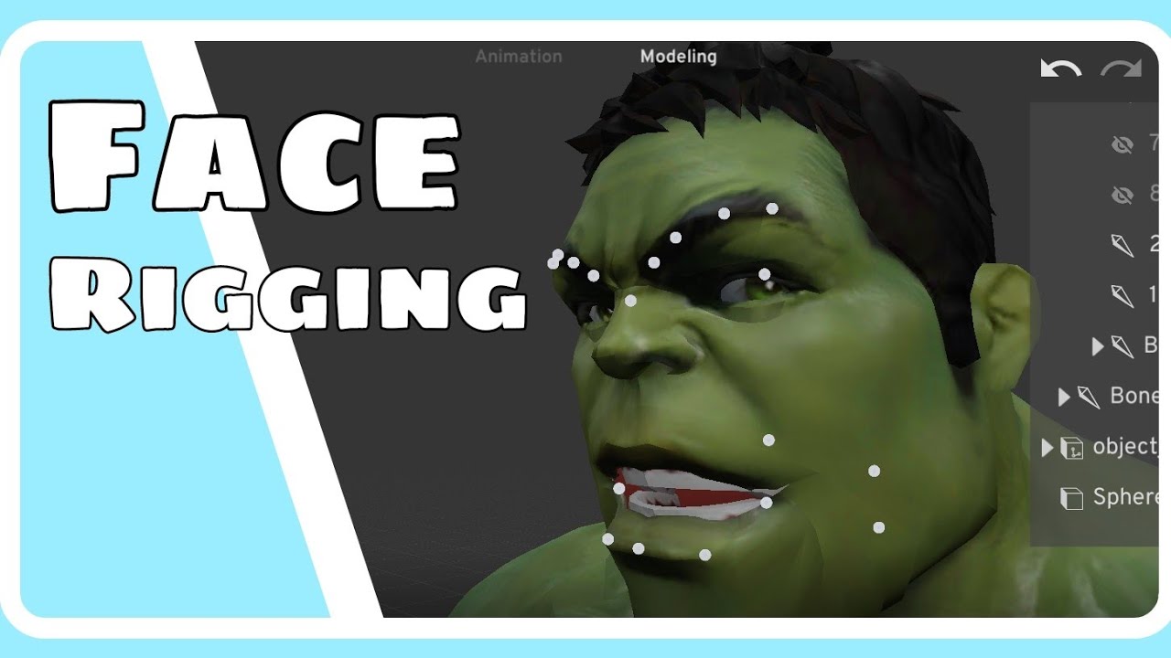 Hulk face rigging preview.. (prisma 3d) - YouTube