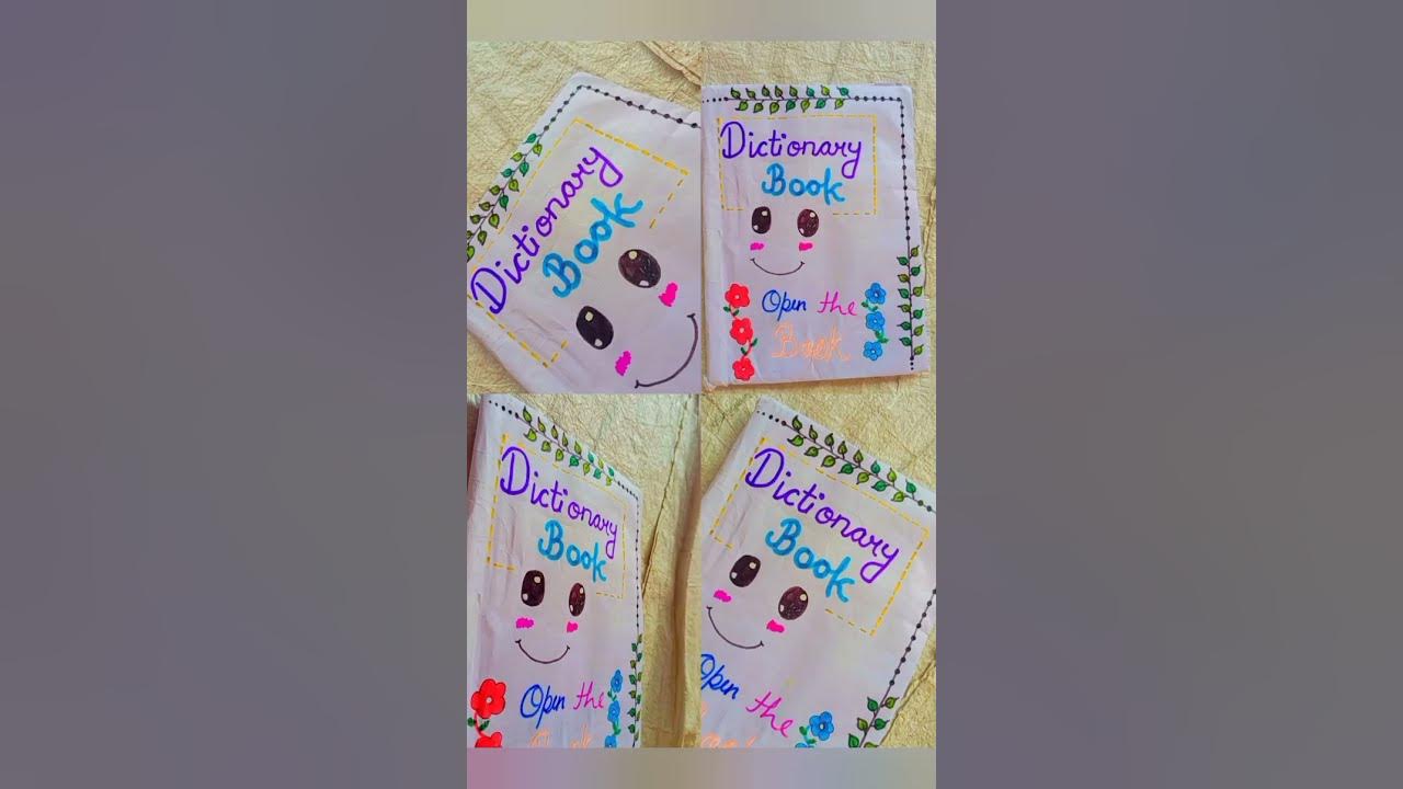 How to make homemade dictionary for school project|Mini dictionary|#art ...