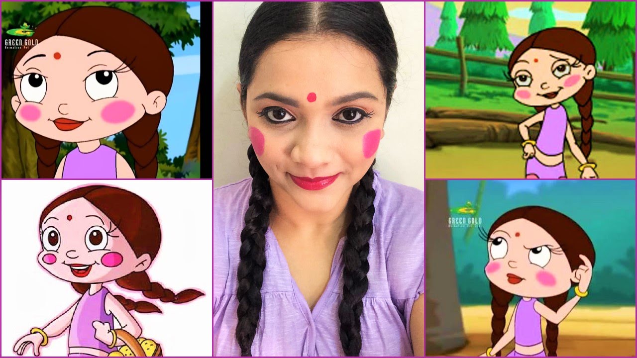 THE INDIAN CARTOON CHHOTA BHEEM CHUTKI INSPIRED MAKEUP LOOK THE INDIAN CARTOON CHHOTA BHEEM CHUTKI INSPIRED MAKEUP LOOK