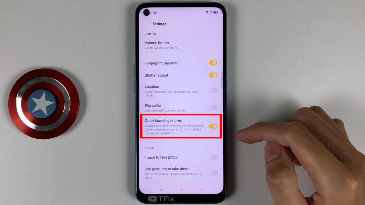 Double press either volume button to launch the camera when the screen ...