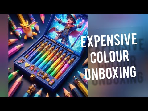 Expensive pencil colour unboxing review of product (🔥 Colour test)#art ...