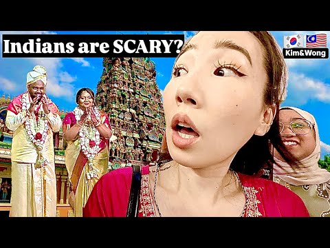 Koreans FIRST TIME at Malaysian Indian Wedding in Temple! (Sub) #cultureshock #malaysia