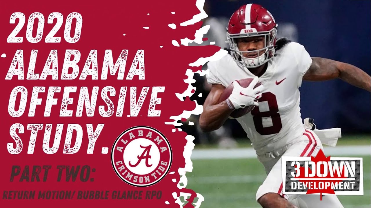 2020 Alabama Offense: Glance Route & Bubble Screens. - YouTube