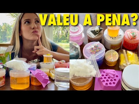 AVALIANDO AS SLIMES DA SHEIN! VALE A PENA COMPRAR SLIMES DA SHEIN? SLIME REVIEW! SHEIN SLIME REVIEW!