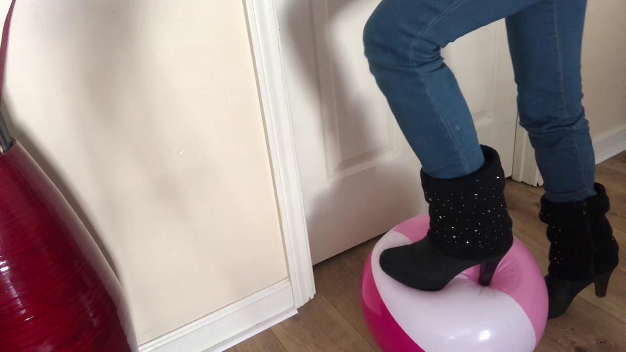 Fun beach ball high heels pop - YouTube