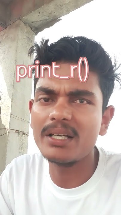 use of print_r() function in php #php - YouTube