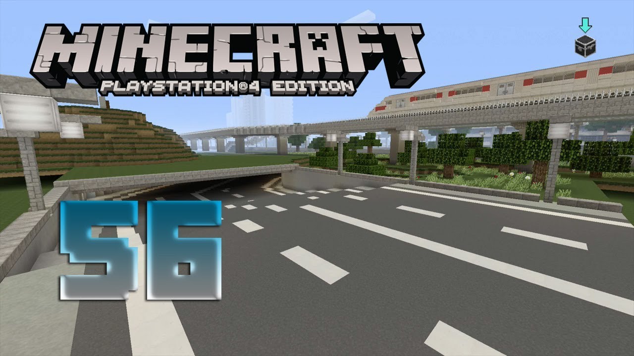 Minecraft PS4 City #56: Finished Tunnel And Landscaping! - YouTube