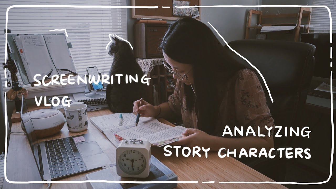 a day in screenwriting | characters analysis | time tracking |【vlog ...