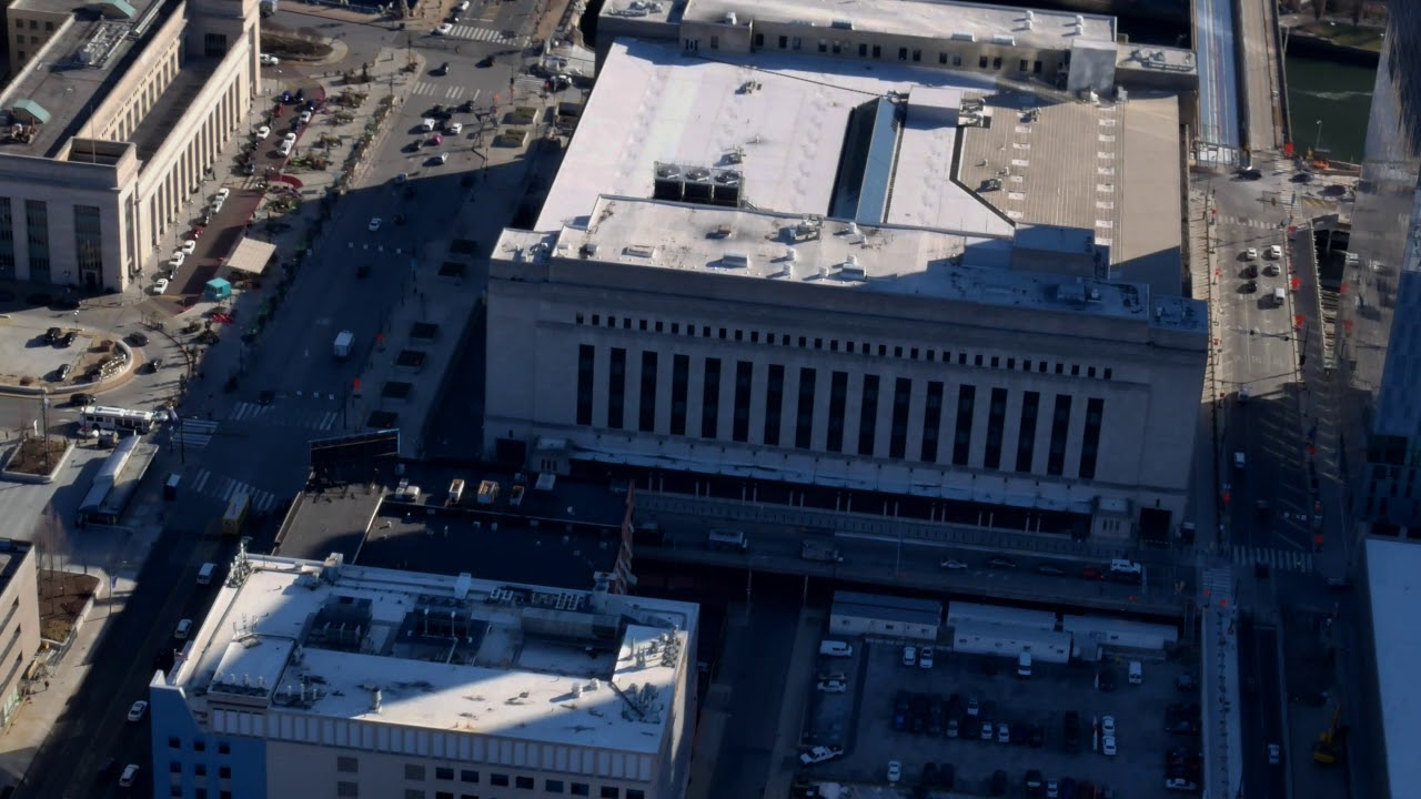 Aerial view of Amtrak's 30th Street Station in Philadelphia - YouTube