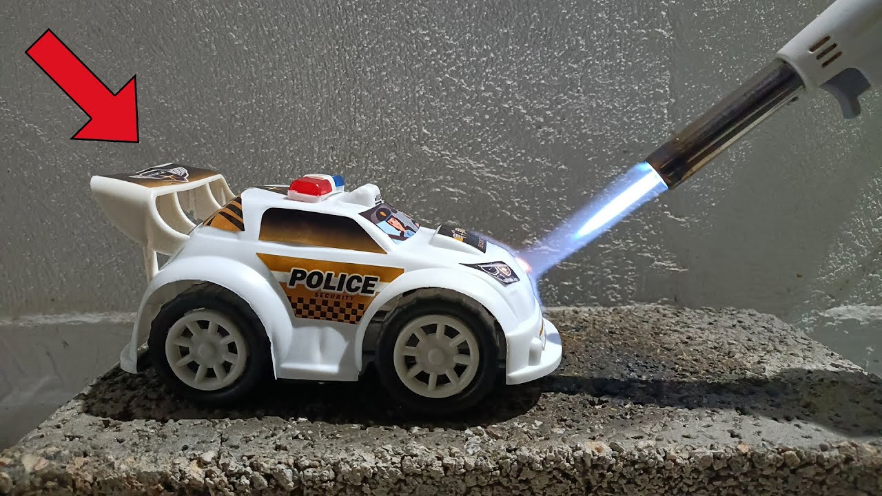 EXPERIMENT : GAS TORCH VS TOY CAR - YouTube