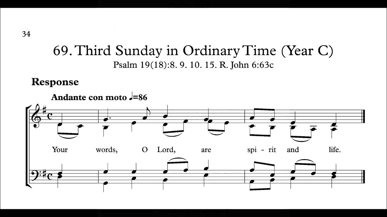 Responsorial Psalm 3rd Sunday in Ordinary Time (Year C) - New Lectionary 2024 - YouTube