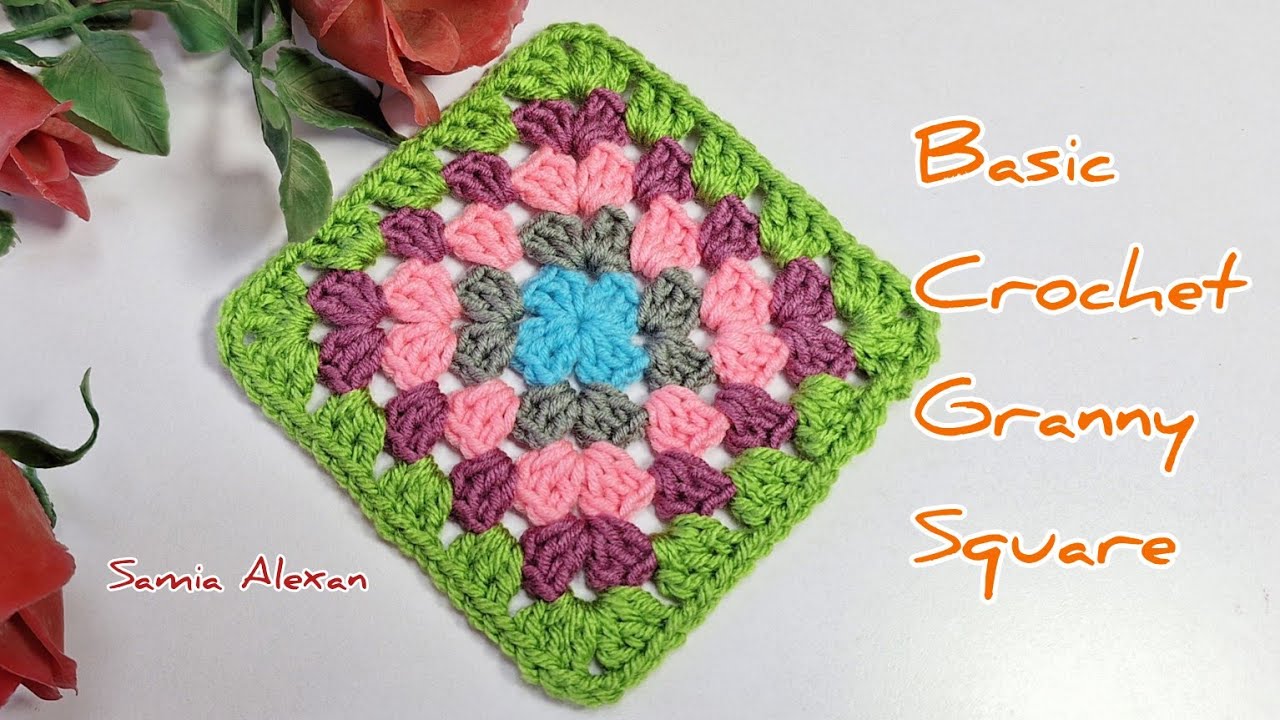 Granny Square: basic crochet granny square/ how to crochet a granny square/ beginners friendly 🥰 ...