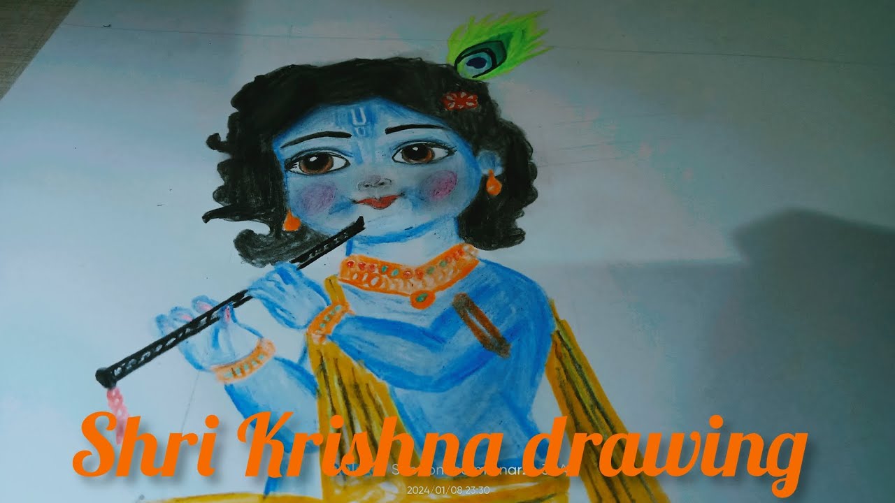 How to draw bal kishan.|| Krishna drawing kaise banaye.|| Pencil ...