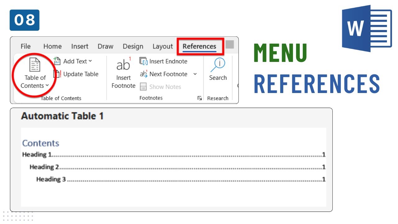Menu References - Word Cơ Bản - Tin Học Cấp Tốc - YouTube