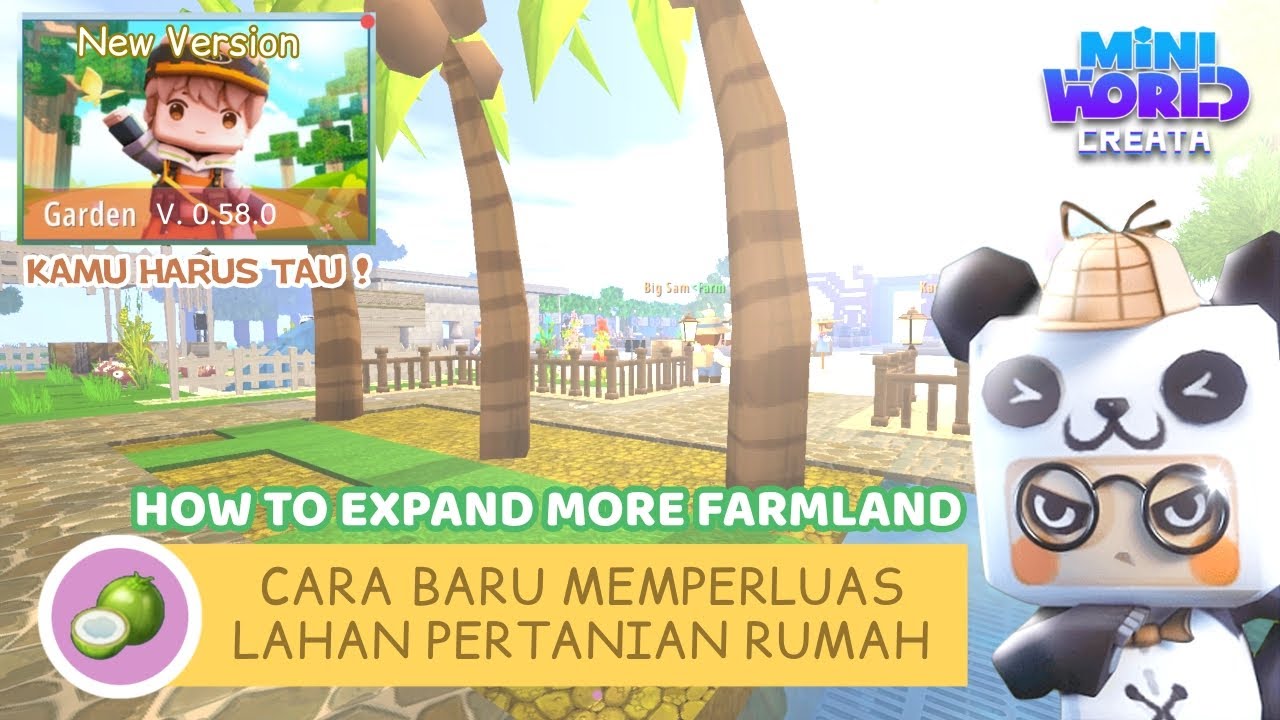 Tutorial Mini World : A New Way of Expanding More Farmland in Home ...