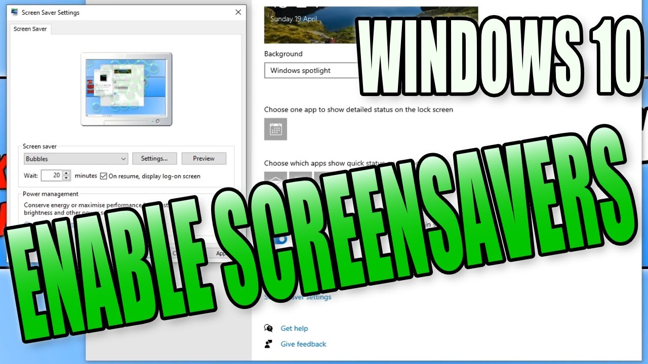 How To Enable Screensavers In Windows 10 PC Tutorial - YouTube