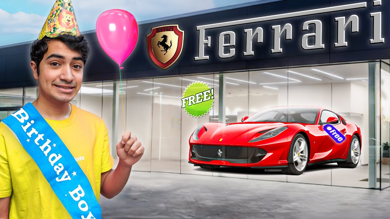 Can I Get A Free Ferrari On My Birthday? - YouTube