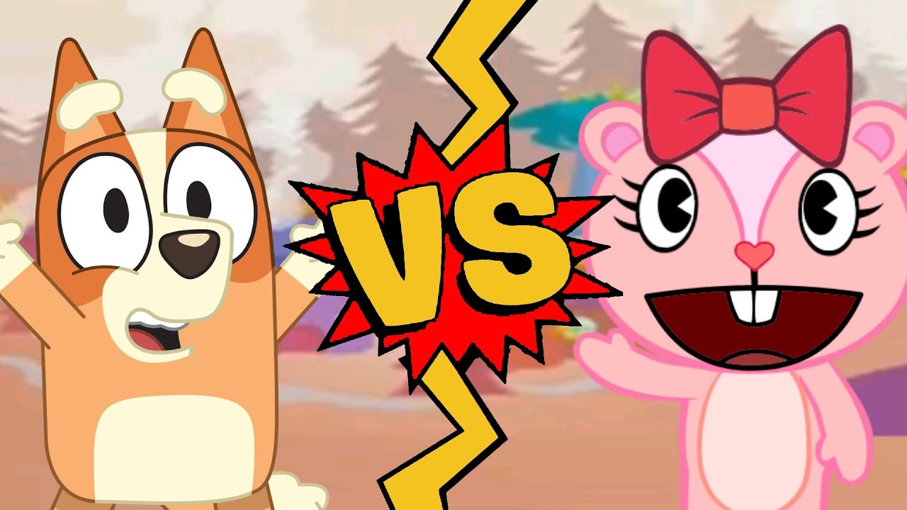 M.U.G.E.N. Battles | Bingo vs Giggles | Bluey vs Happy Tree Friends ...