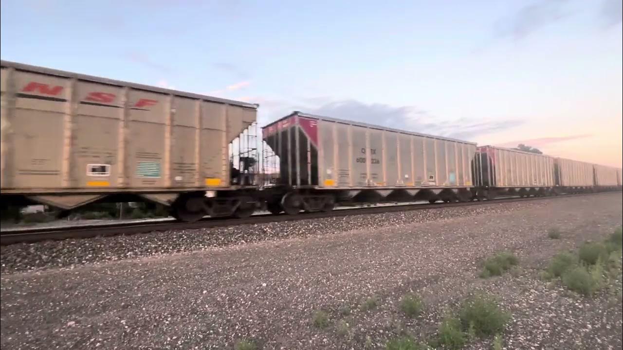 BNSF #9021 Leading & NB Empty Energy Coal Train With Three DP Unit’s 7/9/23. - YouTube