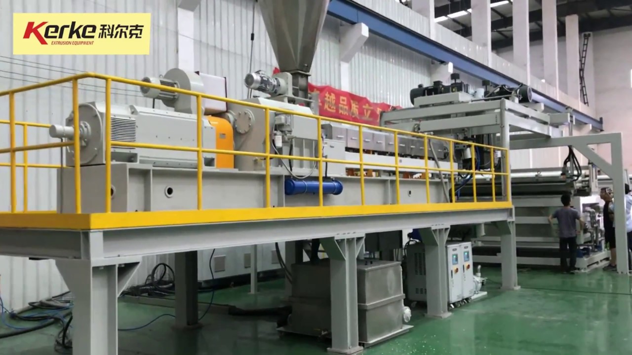 PVB sheet extruder machine line - YouTube