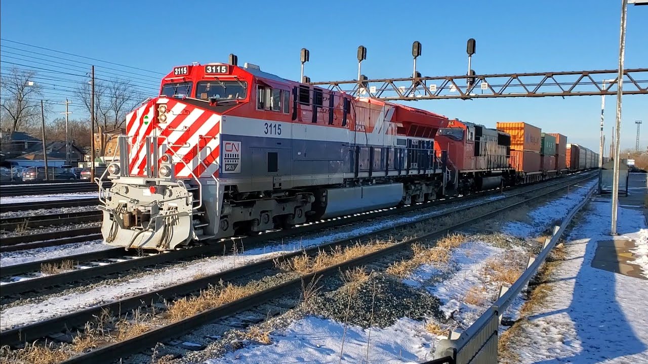 BC Rail Heritage Unit #3115 Leads E271 Out Of Homewood IL. - YouTube