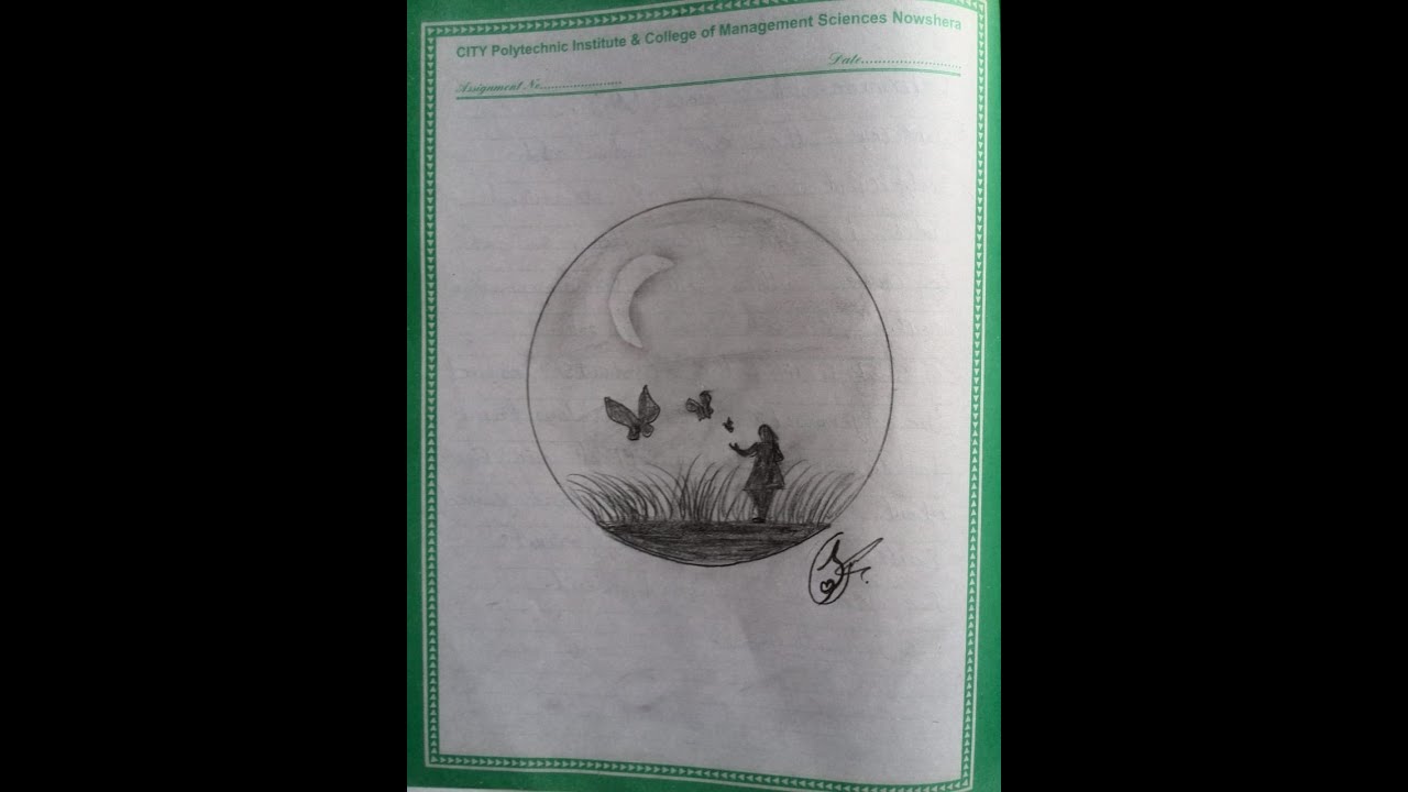 How To Draw Moon Night Sketch [ Art Videos ] - YouTube