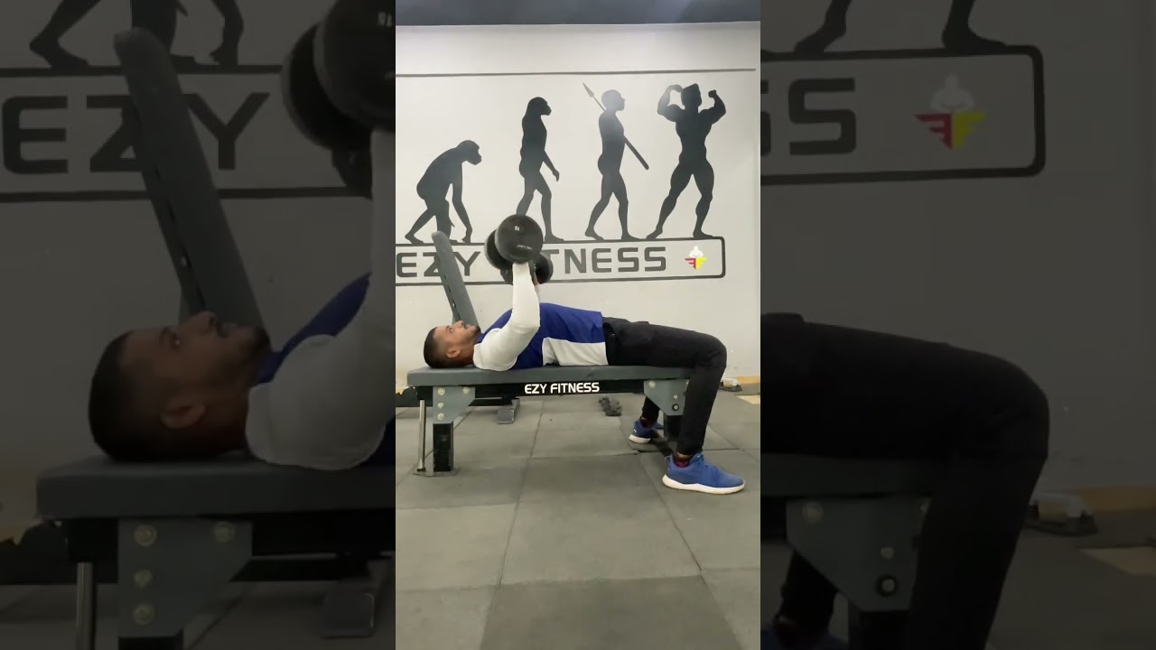 Flat bench dumbell press form and technique - YouTube