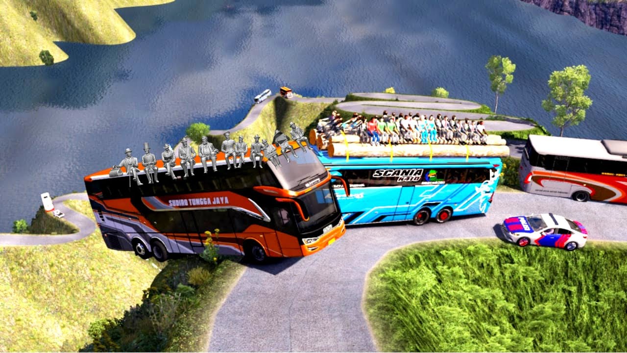 Overload Bus Driving in Most Dangerous Extreme Road | Euro Truck ...