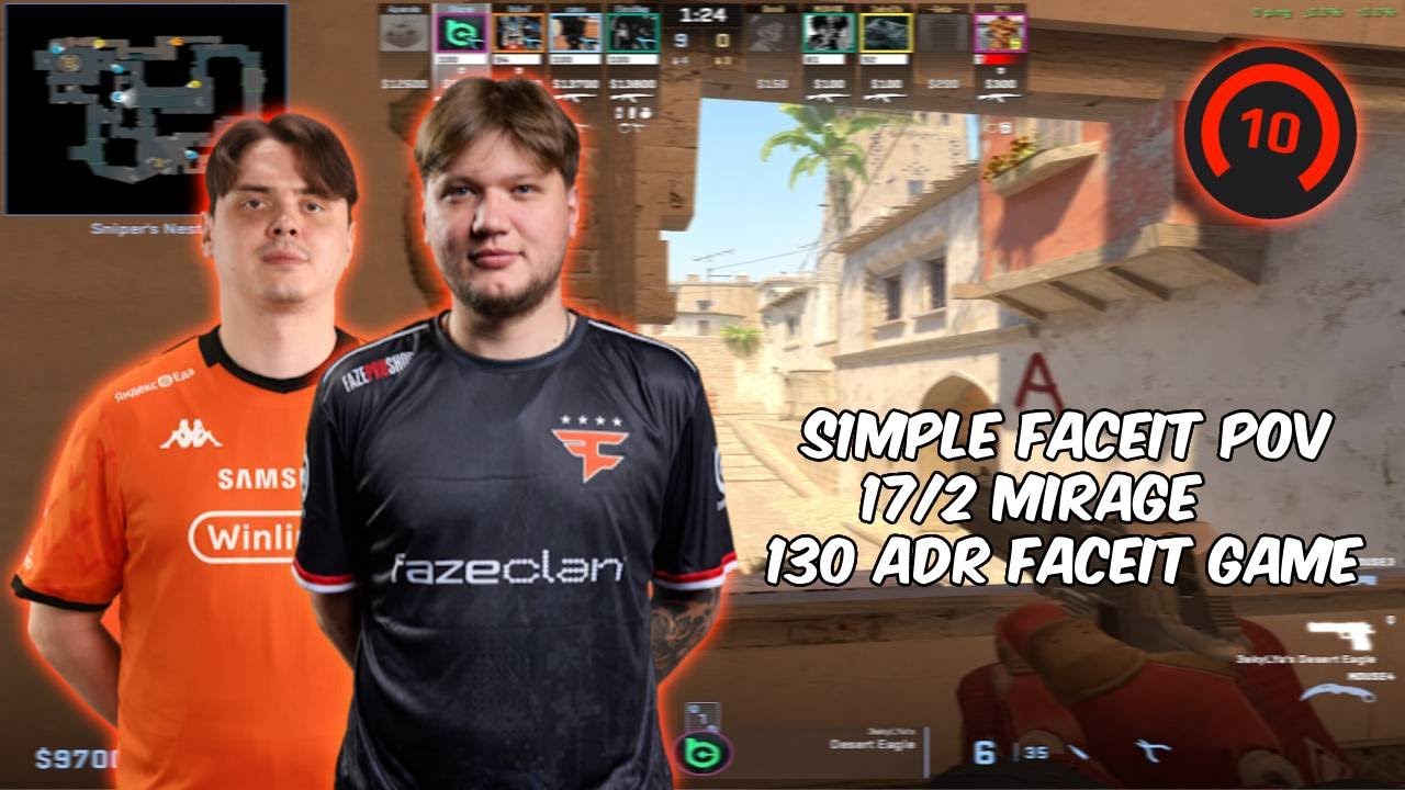 s1mple FACEIT DOMINATION!!! CS2 POV s1mple (17/2) (mirage) | Counter ...